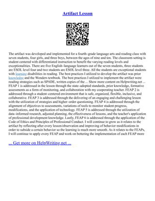 Artifact Artifacts | PDF