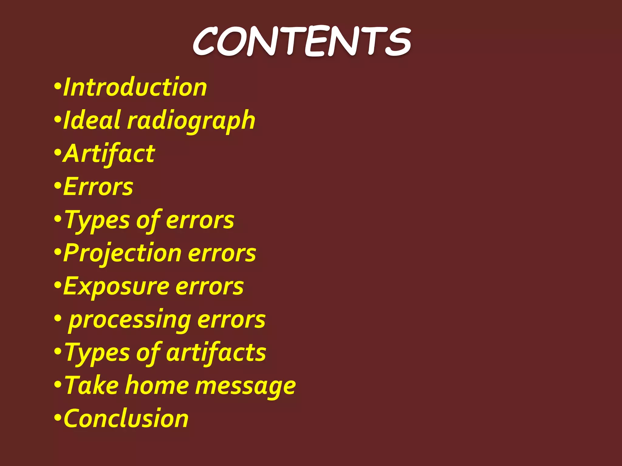 Artifact and errors in intraoral periapical radiograph.ppt
