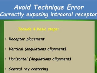Artifact and errors in intraoral periapical radiograph.ppt