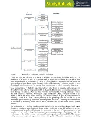 Artifact Evaluation In Information Systems Design-Science Research - A ...