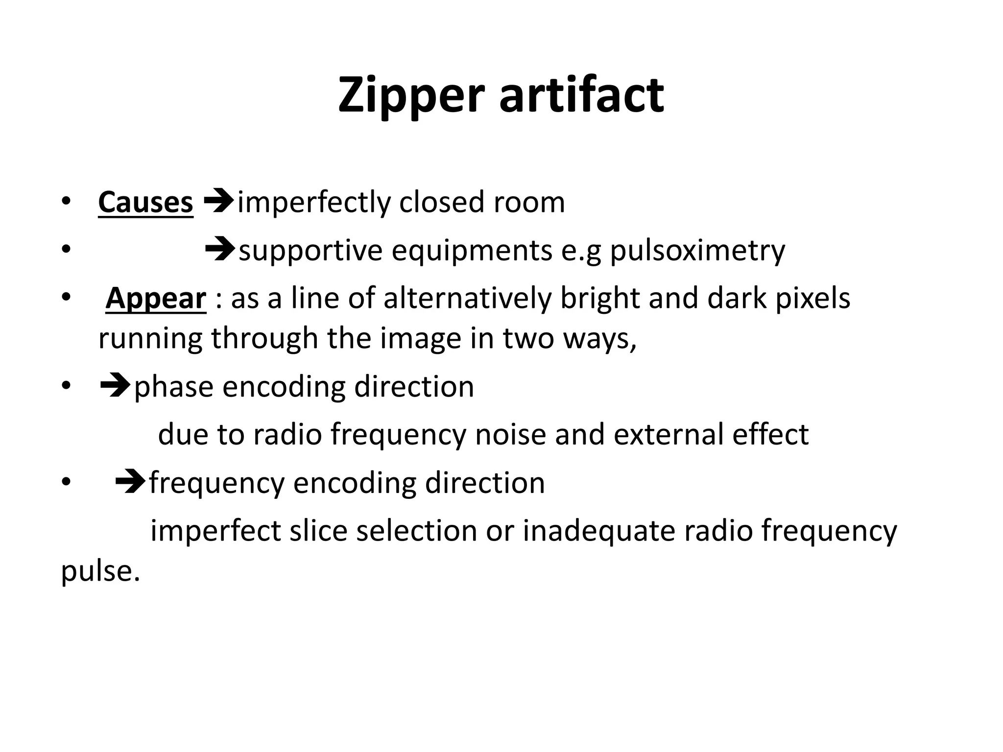 MRI Artifact Radiology | PPTX