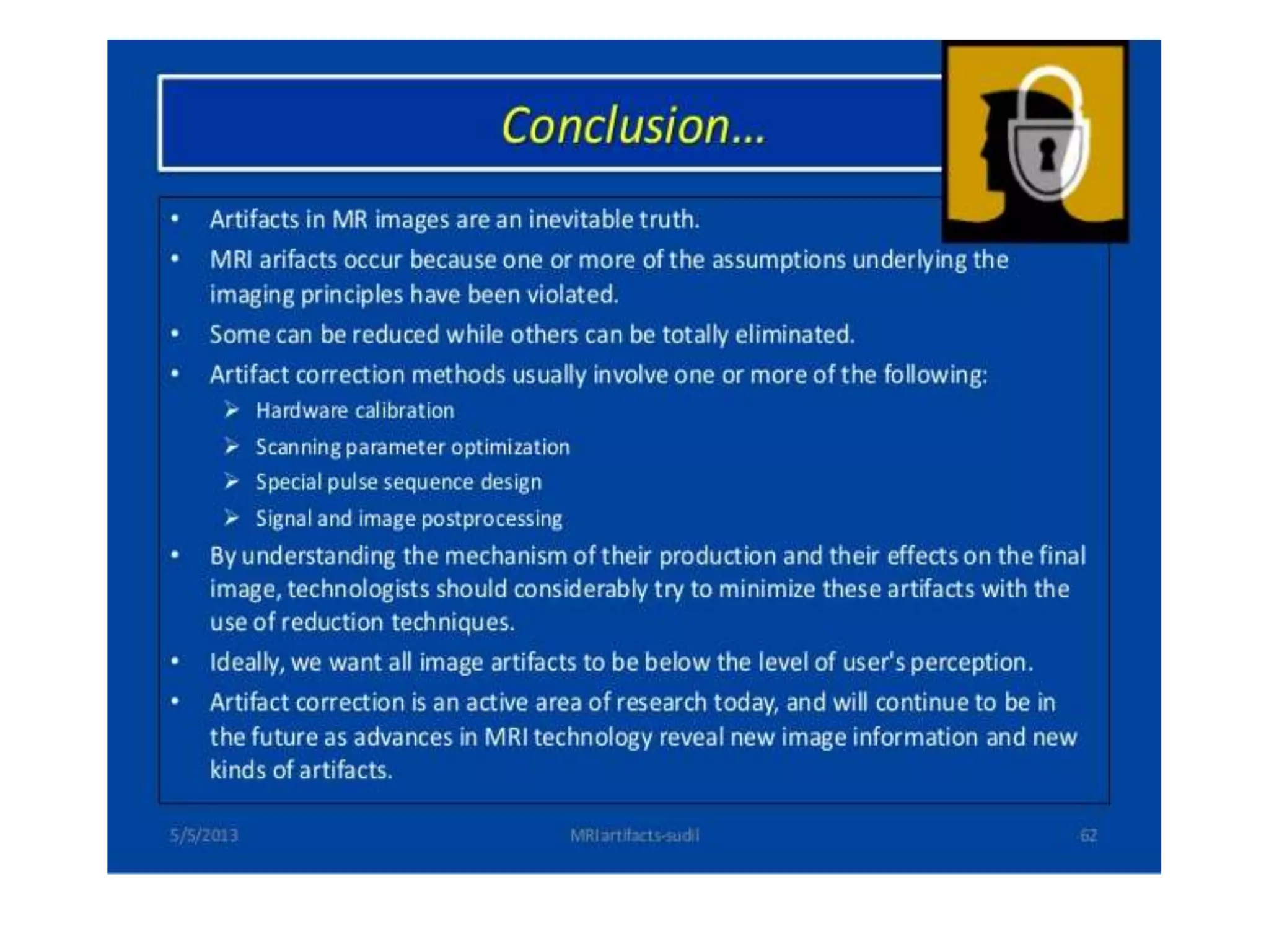 MRI Artifact Radiology | PPTX