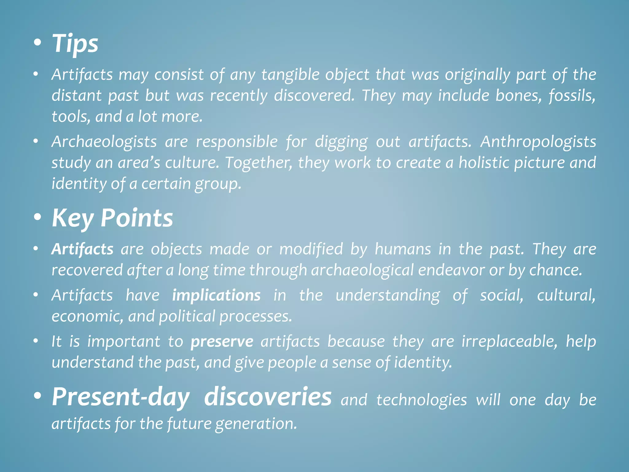 ARTIFACTS.pptx