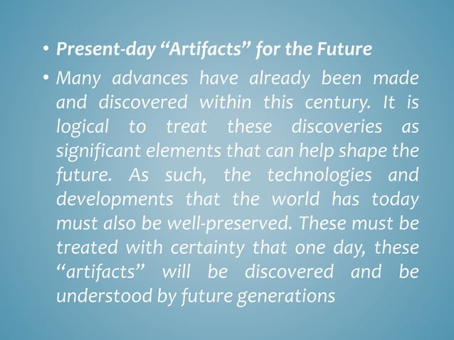 ARTIFACTS.pptx | Antiquing and Antiques | Hobbies & Interests