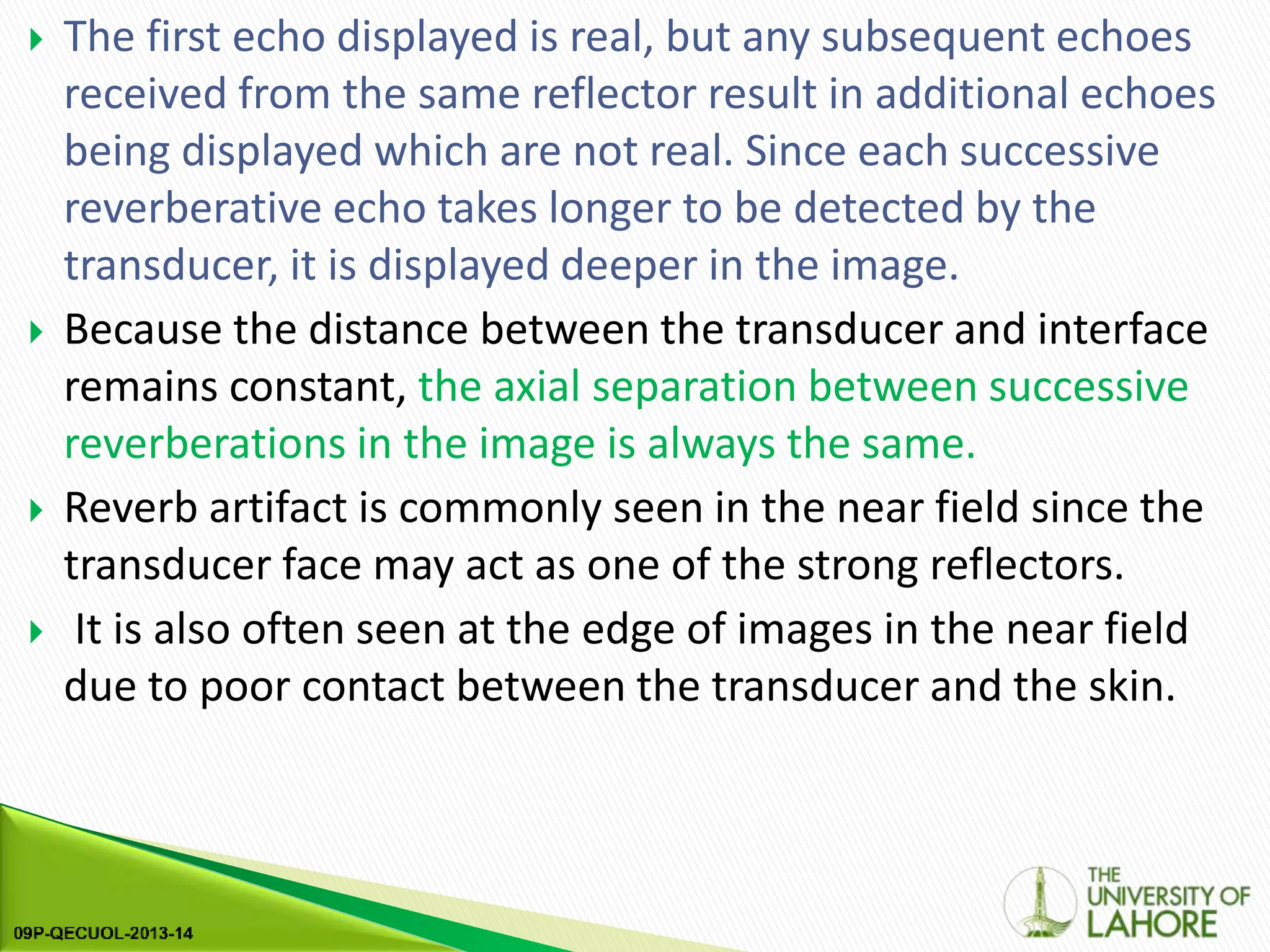 Artifacts in Ultrasound.pptx( by Jalil Hanafi) | PPTX