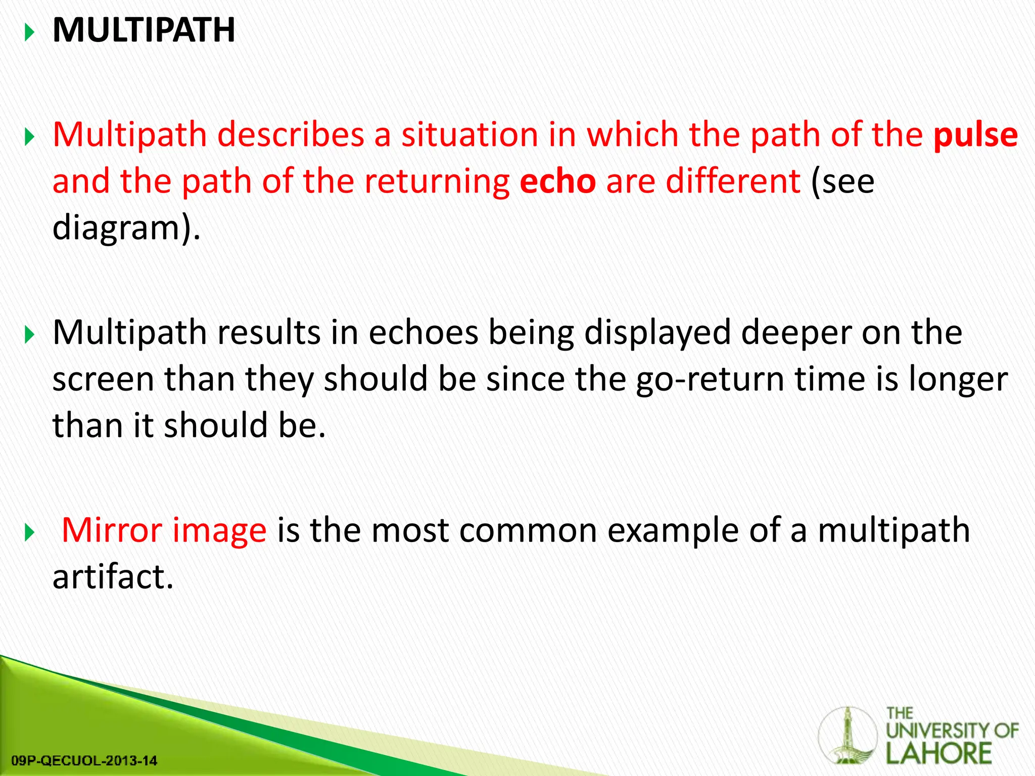Artifacts in Ultrasound.pptx( by Jalil Hanafi) | PPTX