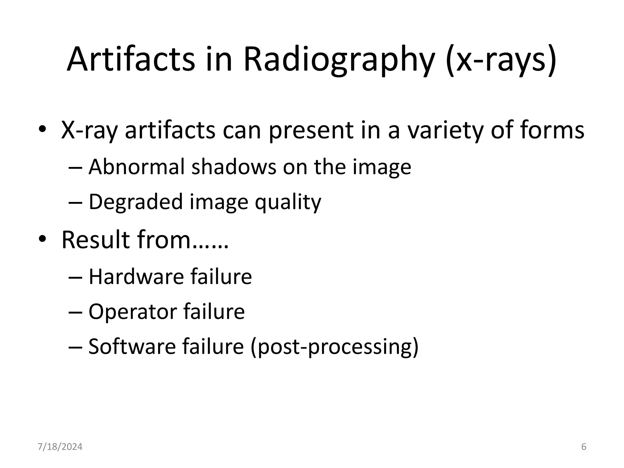 ARTIFACTS IN IMAGING MODALITIES. power ptx | PPTX