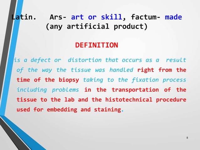 Artifacts in Tissue processing | PPTX