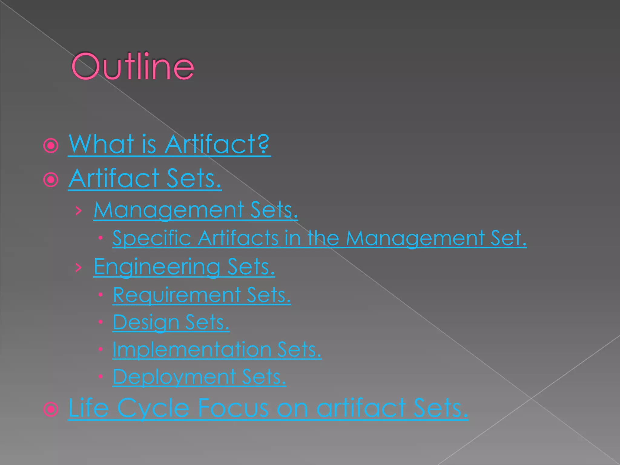 software project management Artifact set(spm) | PPTX
