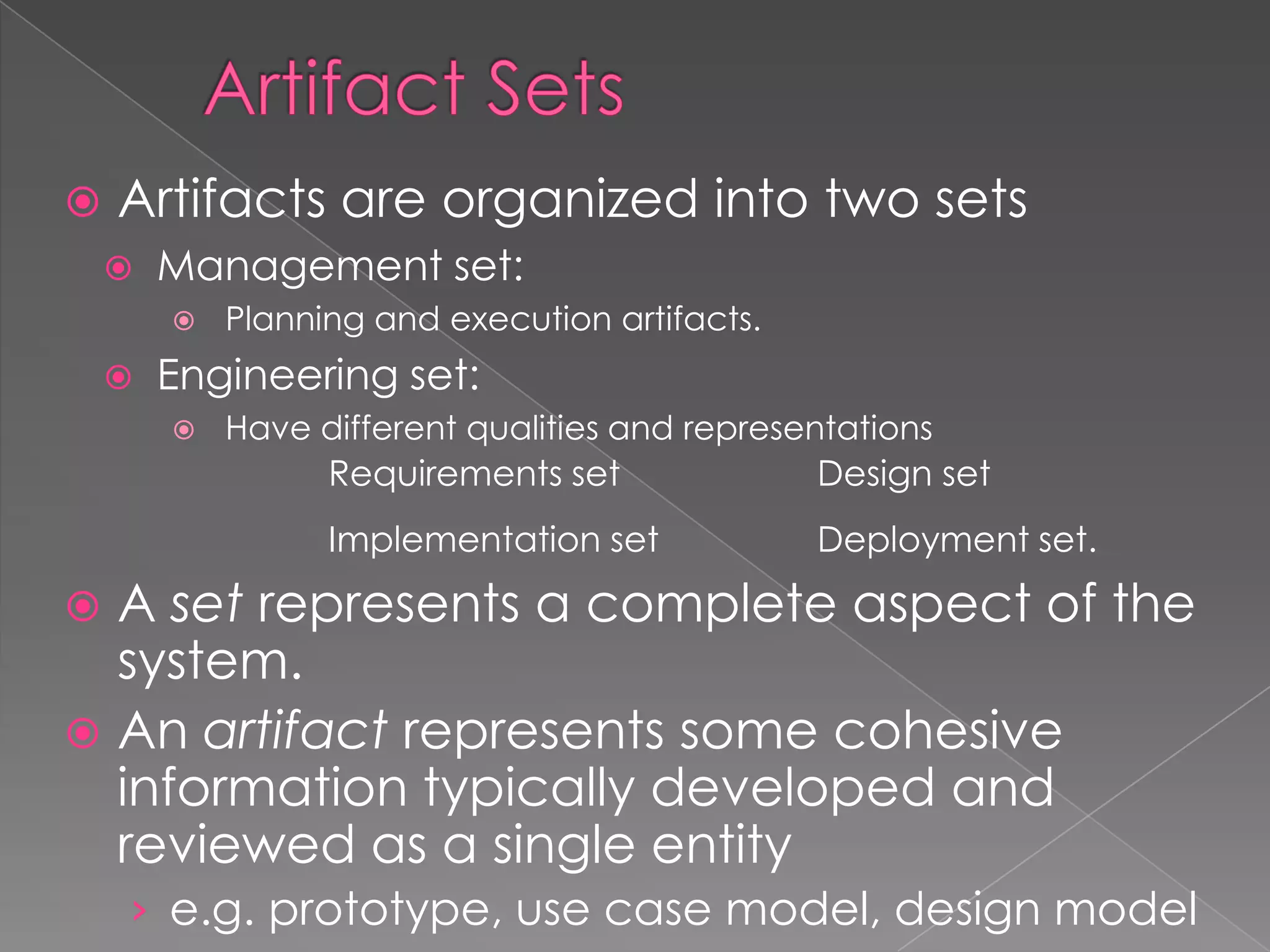 software project management Artifact set(spm) | PPTX