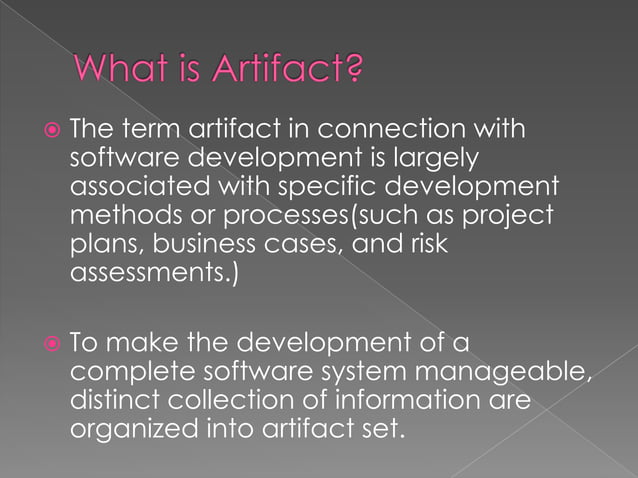 software project management Artifact set(spm) | PPTX | Programming ...