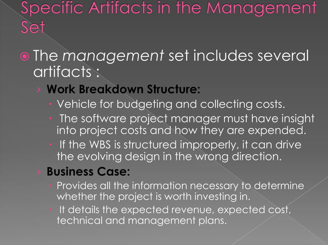 software project management Artifact set(spm) | PPTX | Programming ...