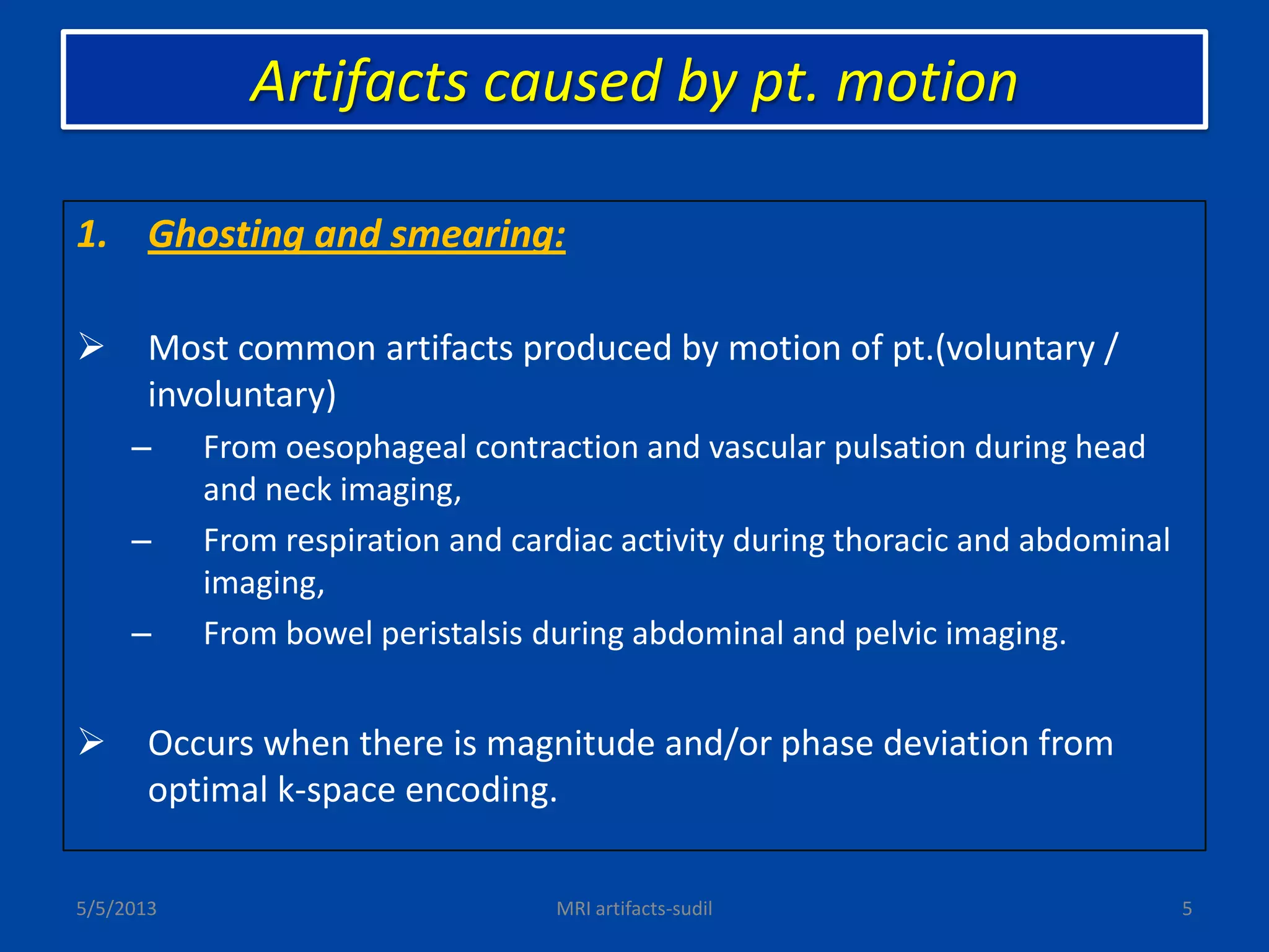 MRI artifacts | PPTX