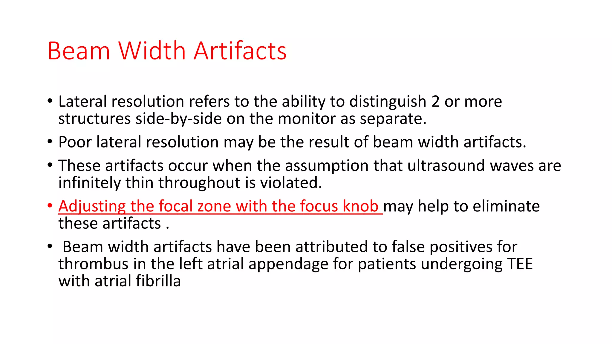 ARTIFACTS IN ECHO-1.pptx