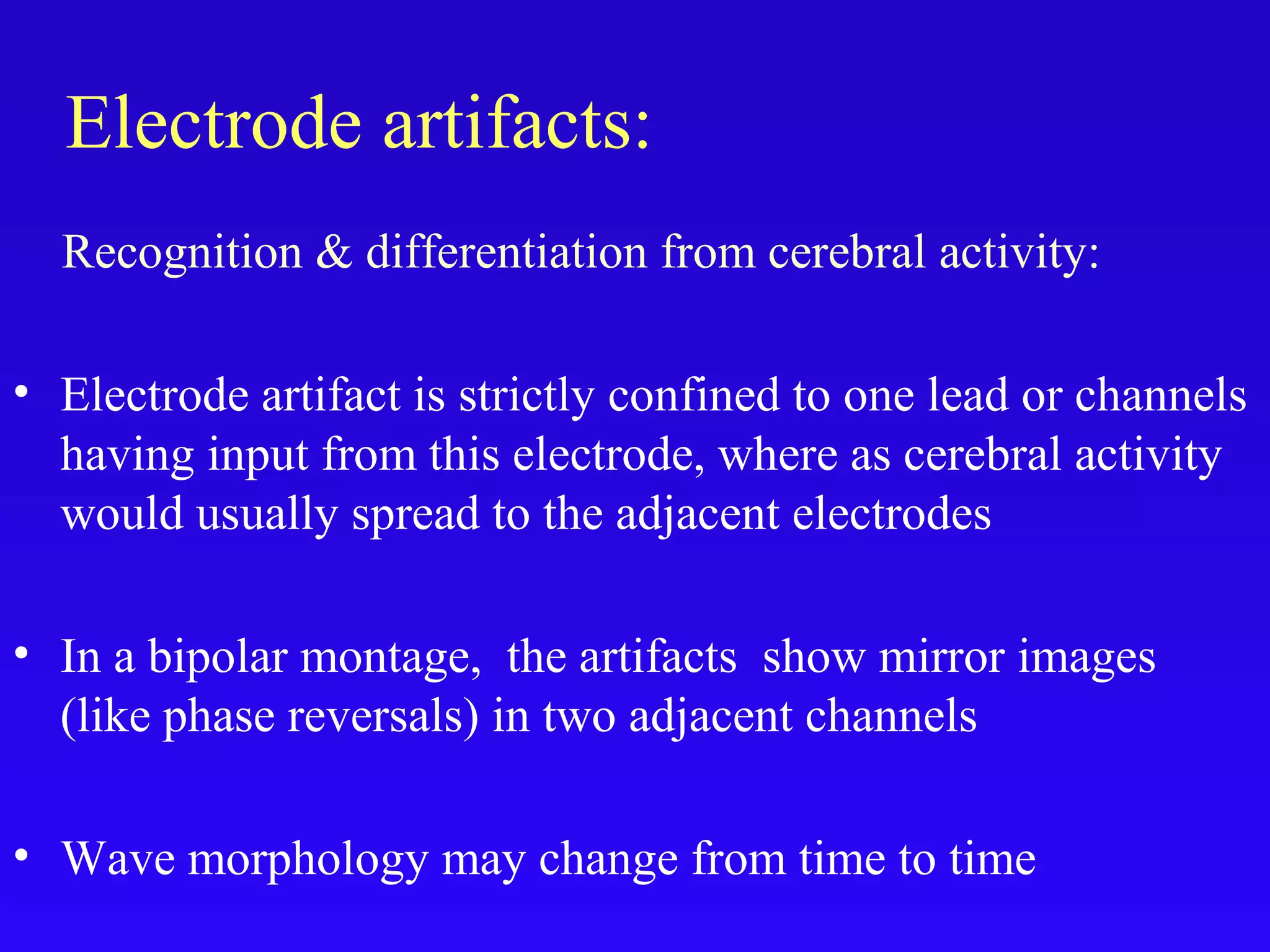 Artifacts in eeg final | PPT