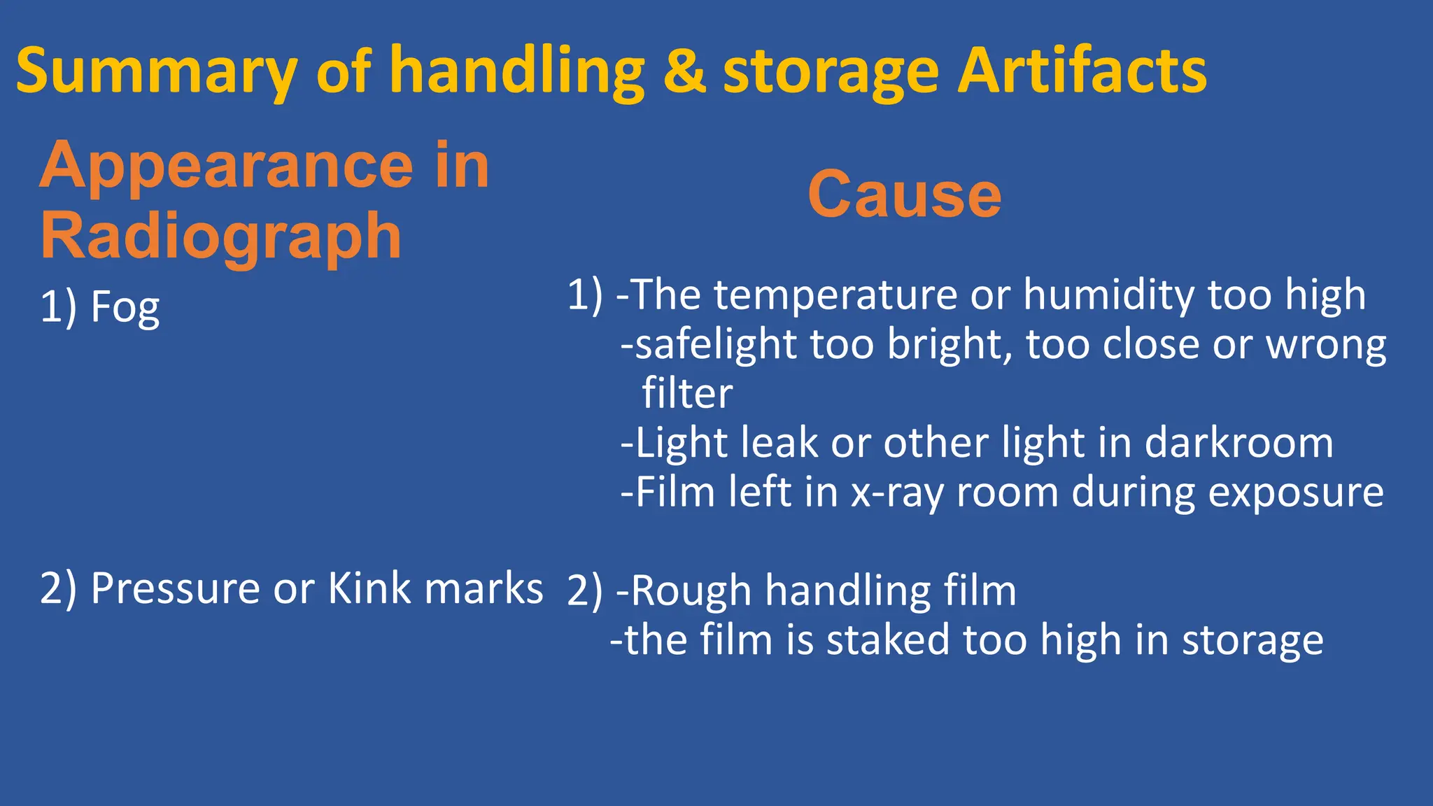 ARTIFACTS IN GENERAL radiography for radiodept.pptx