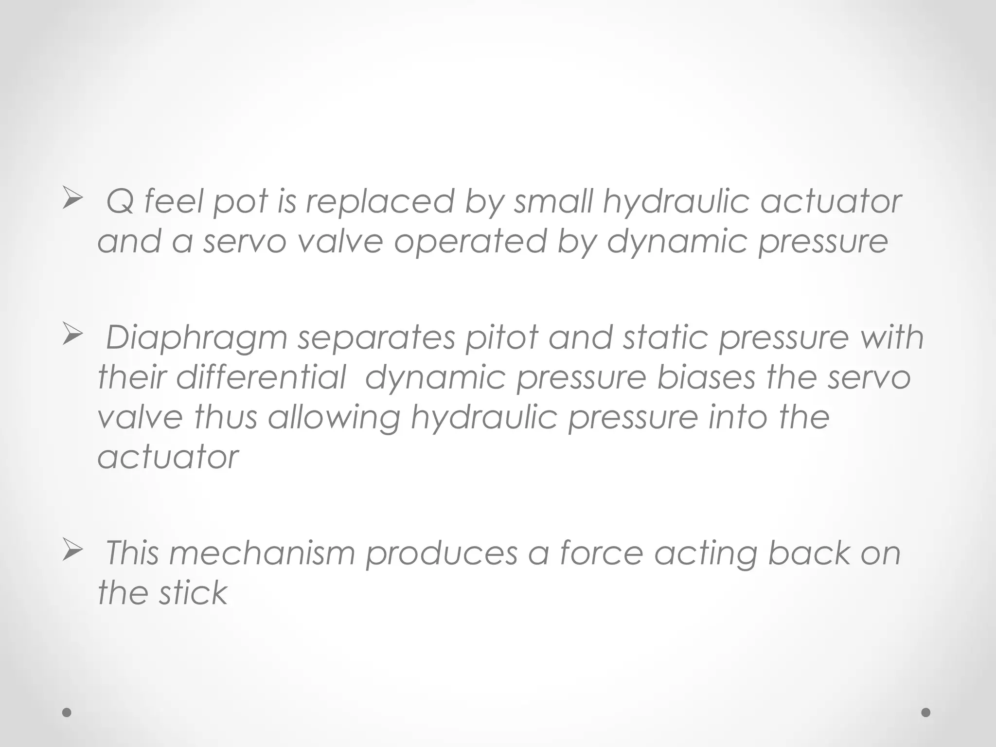 Artificial Feel in aircrafts | PPT