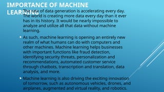 ARTIFICAL INTELLEGENCE AND MACHINCE LEARNING | PPT