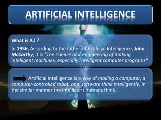 Artifical intelligence (a.i) | PPTX