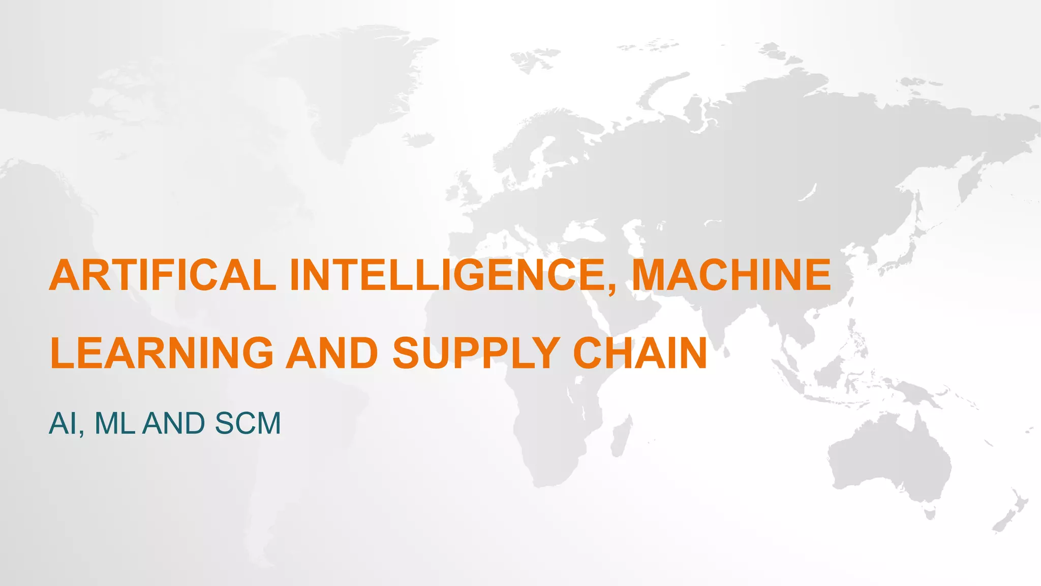 Role of artificial intelligence, machine learning in supply chain ...