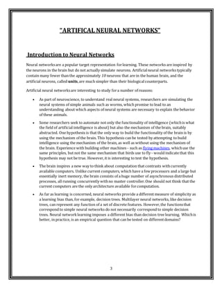 Artifical neural networks | DOCX | Internet | Computing