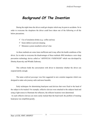 A Document on Artificial Passenger | DOC