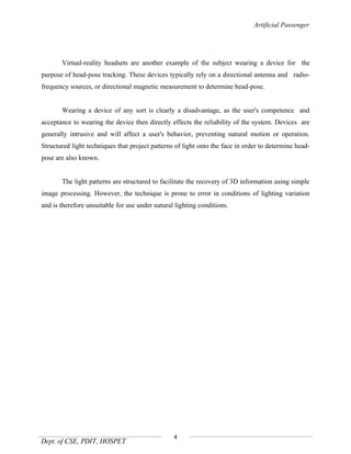 A Document on Artificial Passenger | DOC