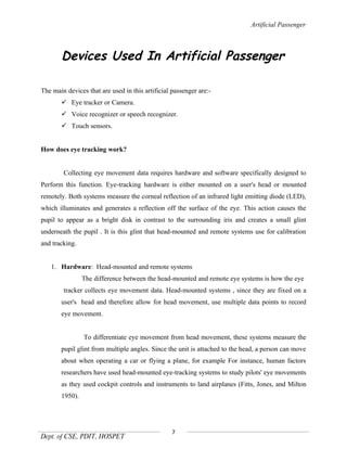 A Document on Artificial Passenger | DOC