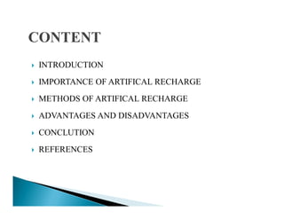 Artificial recharge | PDF | Geology | Science