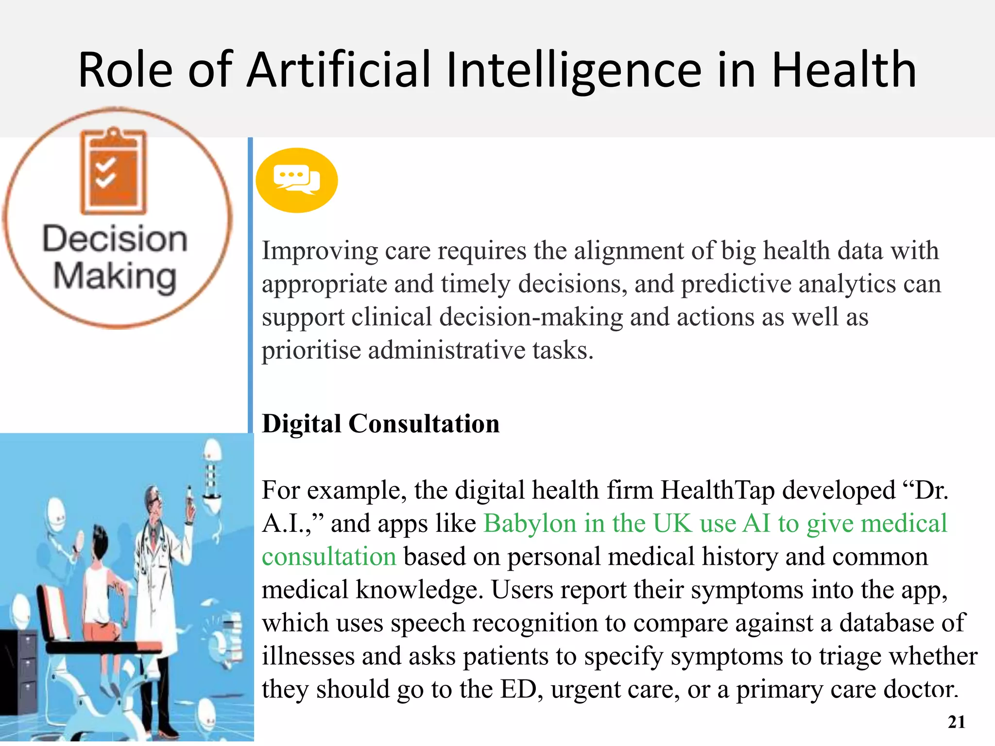 Artificial intelligence in Health | PPTX