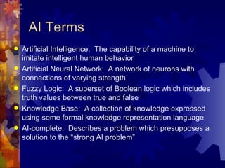 Artificial Intelligence AI Topics History and Overview | PPT