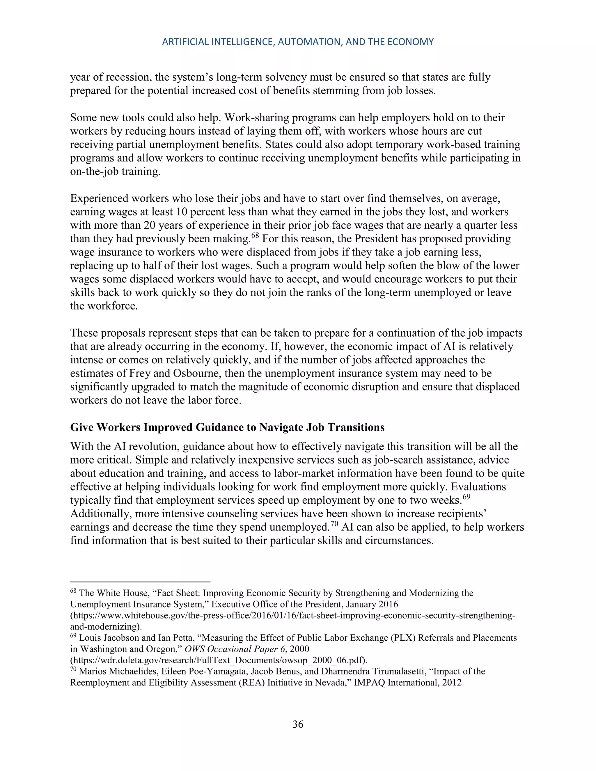 Artificial Intelligence Automation Economy | PDF