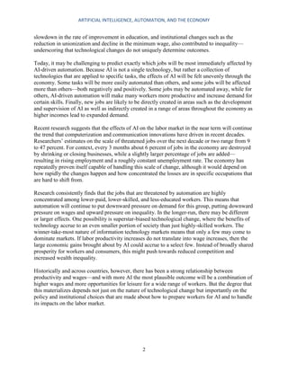 Artificial intelligence, automation and economy | PDF