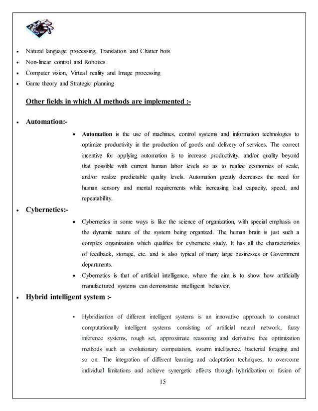 Artificial intelligence-full -report.doc | Artificial Intelligence ...
