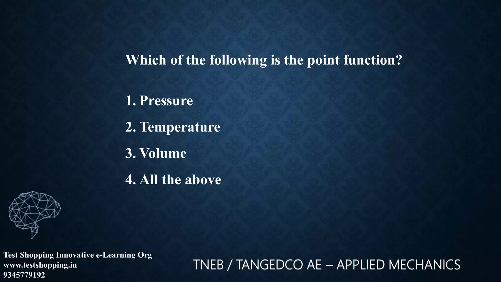 TNEB AE Applied Mechanics Practice Question Part 2 | PPT