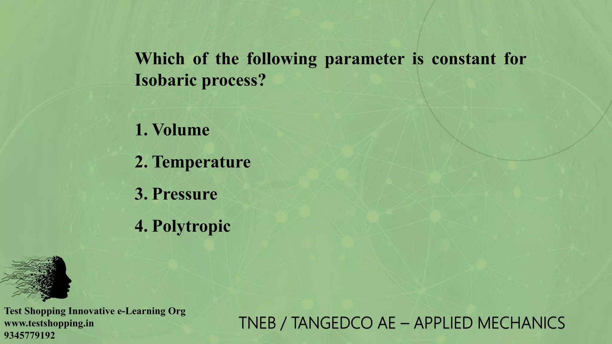 TNEB AE Applied Mechanics Practice Question Part 2 | PPT