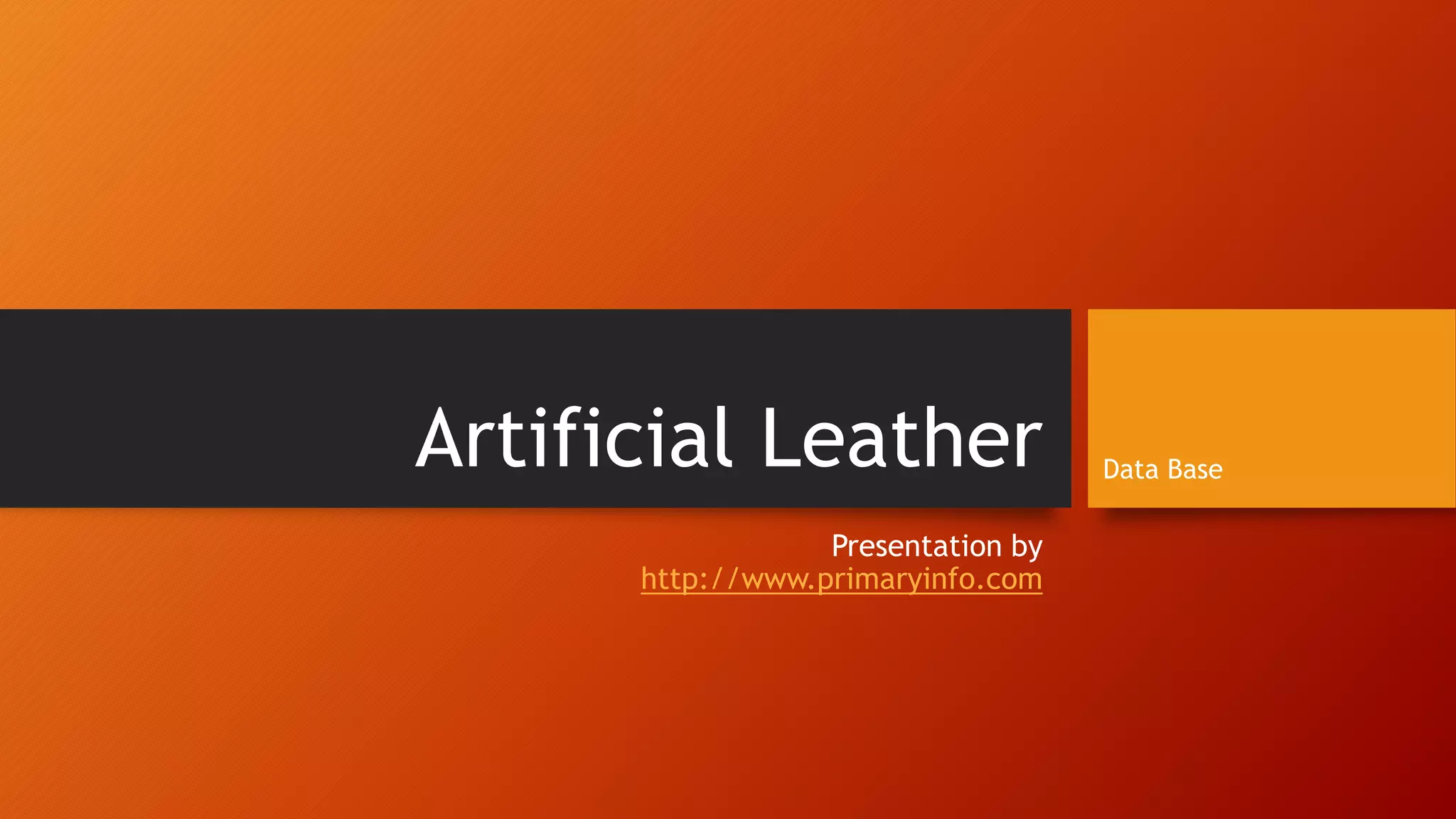 Artificial leather | PPT