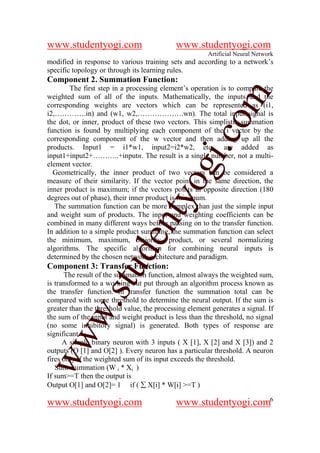 Artificial Neural Network Paper Presentation | PDF