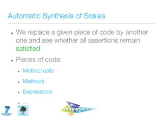 Artificial software diversity: automatic synthesis of program sosies | PDF