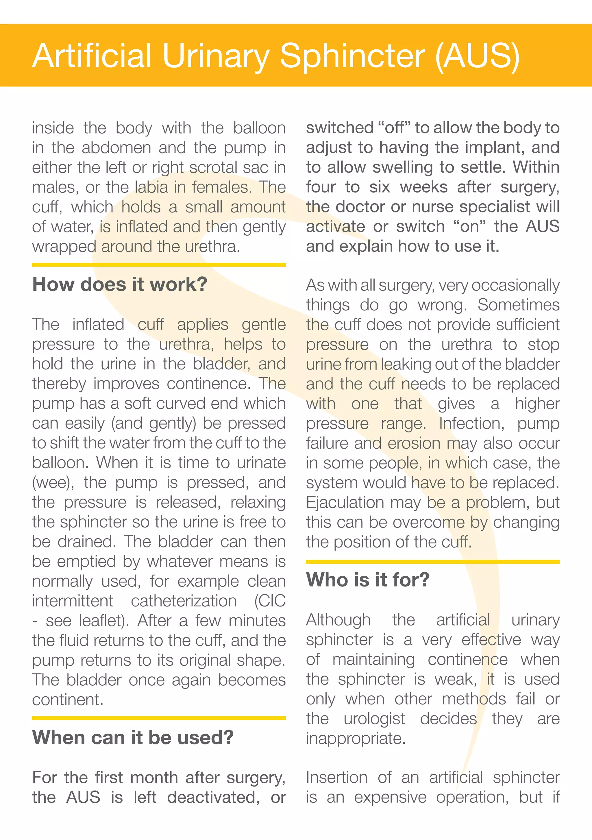 Artificial urinary sphincter | PDF | First Aid | Injuries