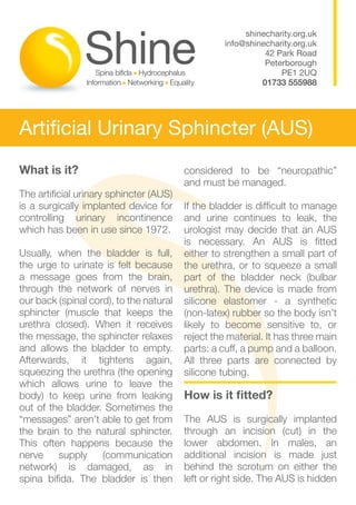 Artificial urinary sphincter | PDF | First Aid | Injuries