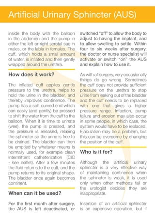 Artificial urinary sphincter | PDF | First Aid | Injuries