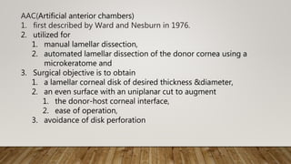 Artificial anterior chamber | PPTX