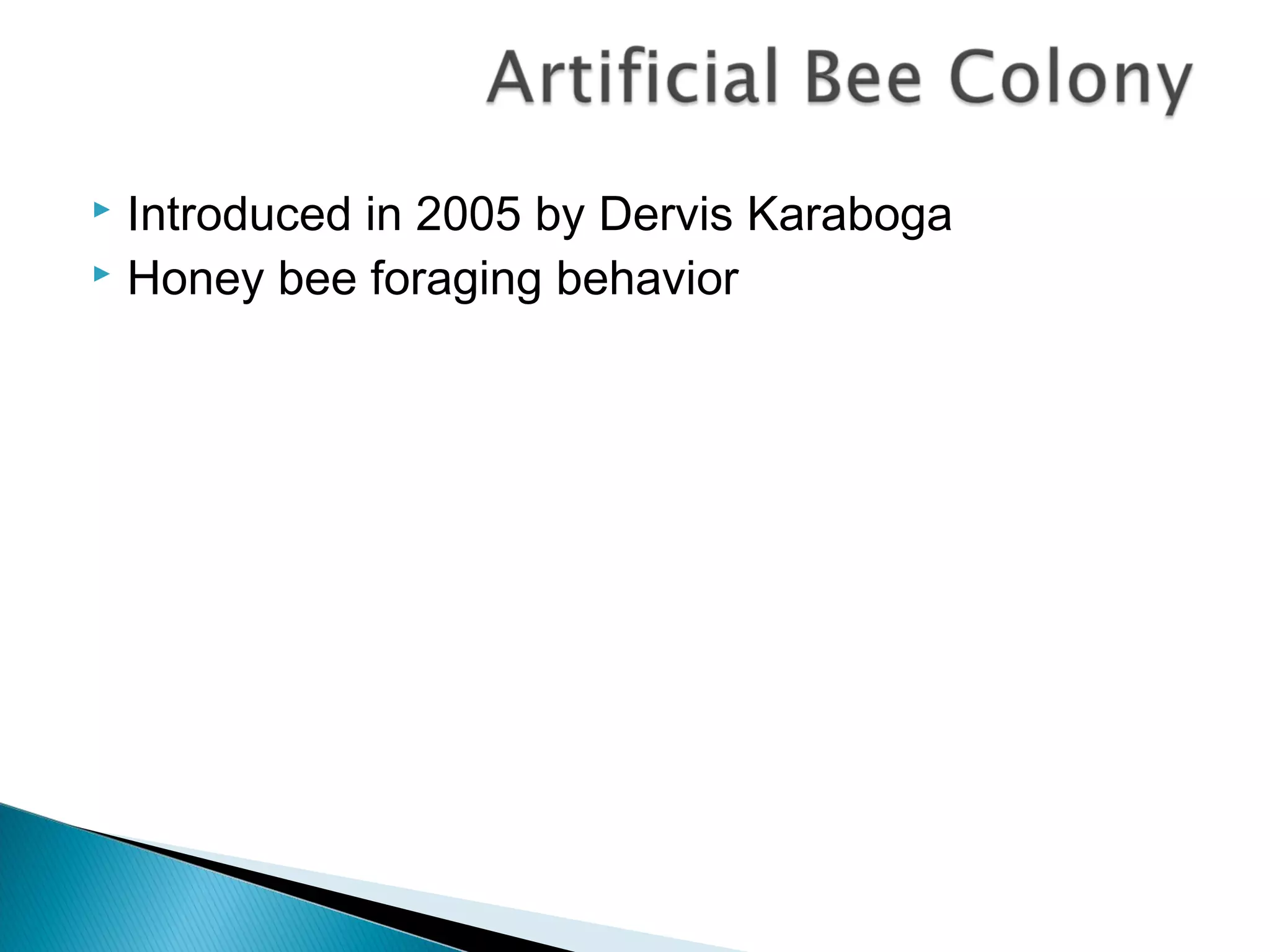 Artificial bee colony (abc) | PPT