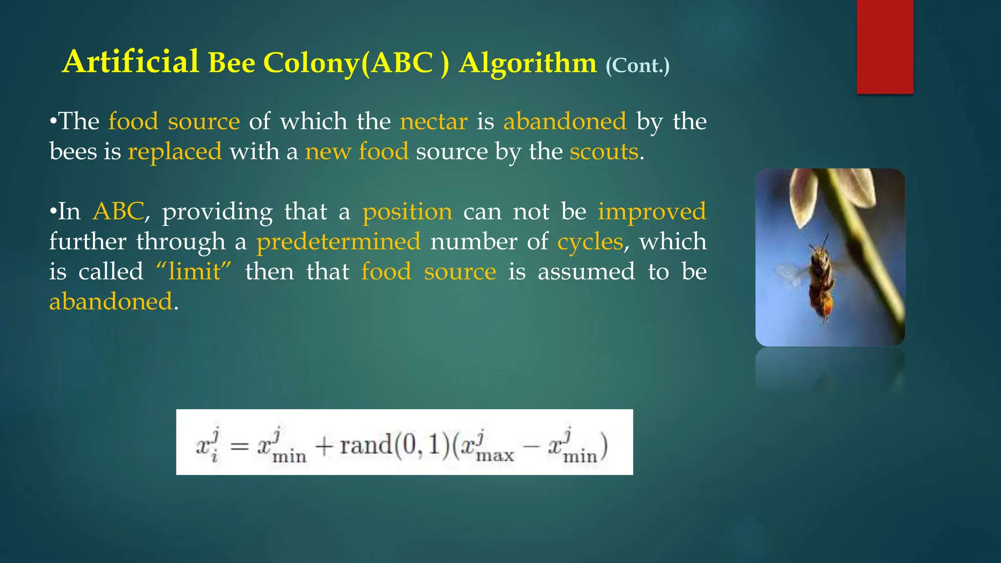 Artificial Bee Colony (ABC) (Swarm Intelligence) | PPT