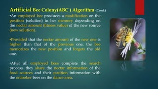 Artificial Bee Colony (ABC) (Swarm Intelligence) | PPT