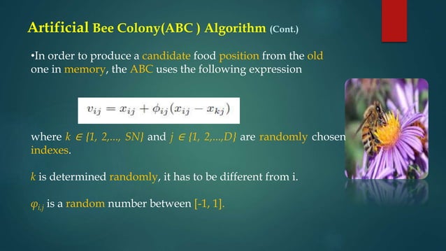 Artificial Bee Colony (ABC) (Swarm Intelligence) | PPT