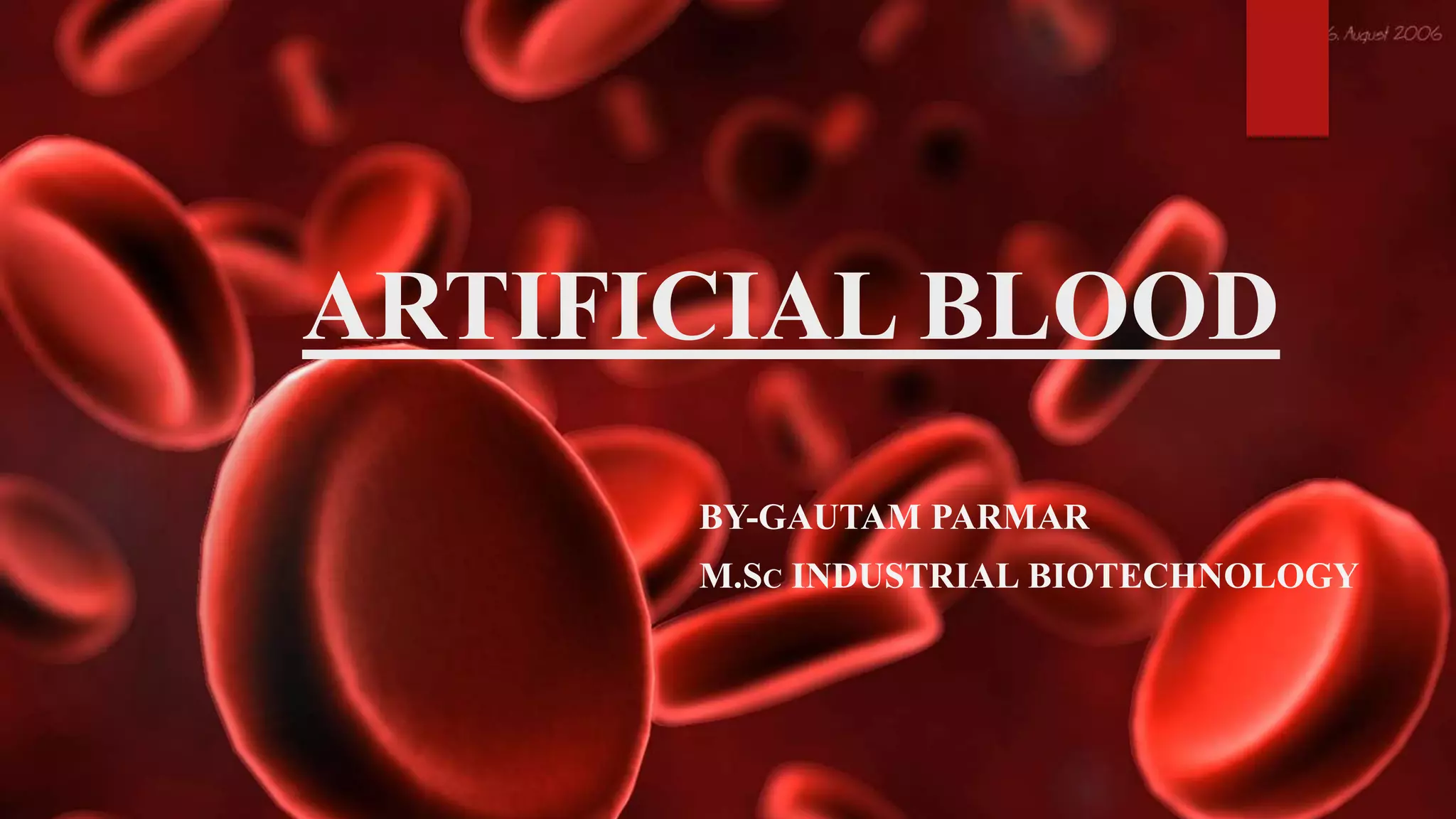 Artificial blood | PPTX