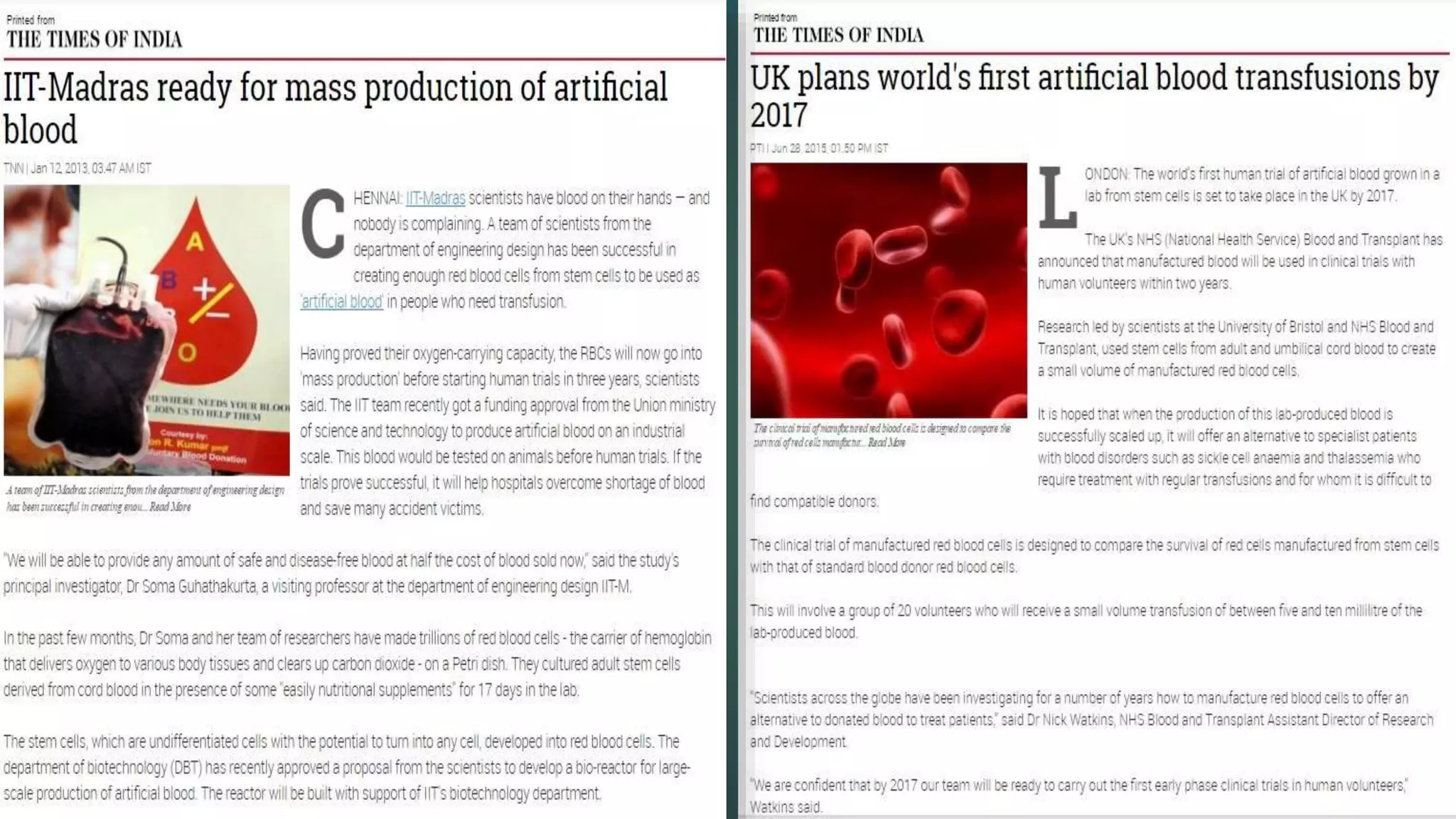 Artificial blood | PPTX