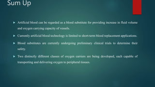 Artificial blood | PPTX